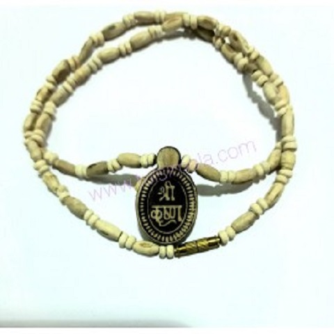 Tulsi Neck Mala With Digital Print Locket – Original Tulsi Mala Store